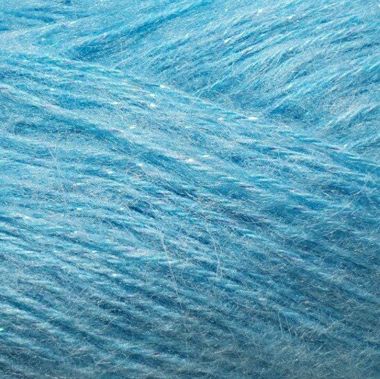 Пряжа Jina мохер премиум С люрексом 810 св. бирюза (5 мотков)