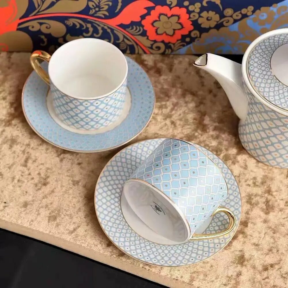Imperial Porcelain Набор кружек "клетчатый принт", 250 мл, 4 шт