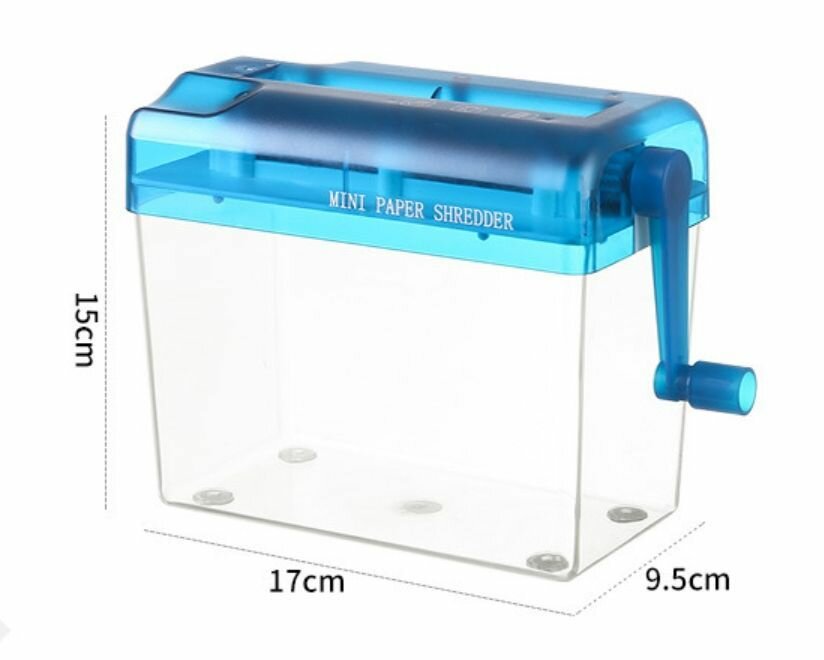 Портативный настольный шредер с ручной рукояткой