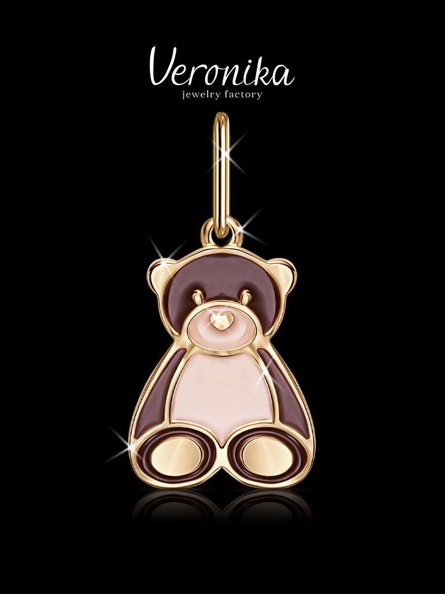 Подвеска Veronika, серебро, 925 проба, золочение, эмаль