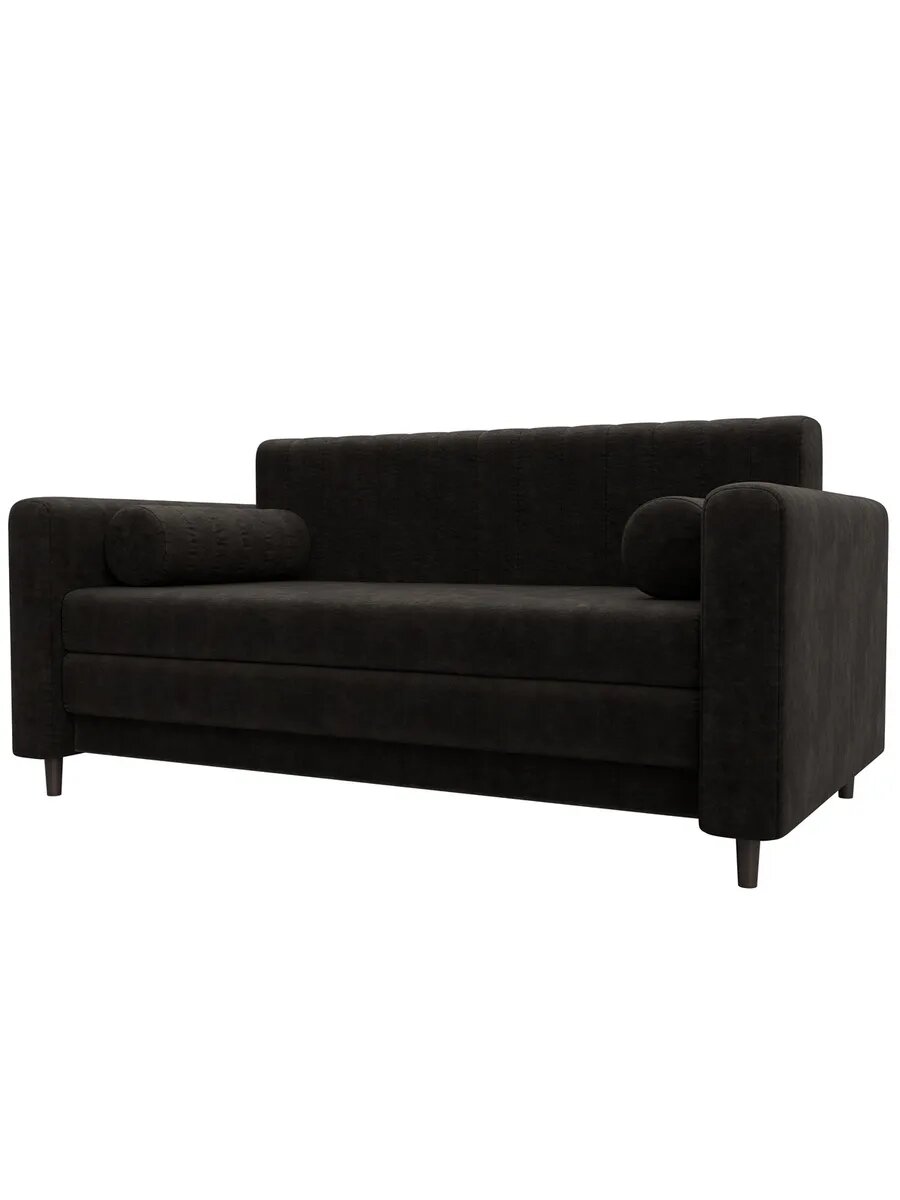 Диван прямой Браун со спальным местом 137х199 см, на ножках, две декоративные подушки, велюр