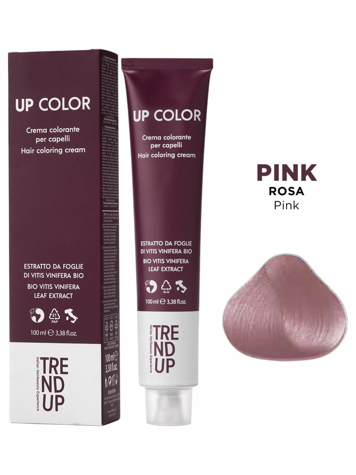 Краска для волос, Металлик, PINK Розовый, Профессиональная, TREND UP UP COLOR, 100 мл