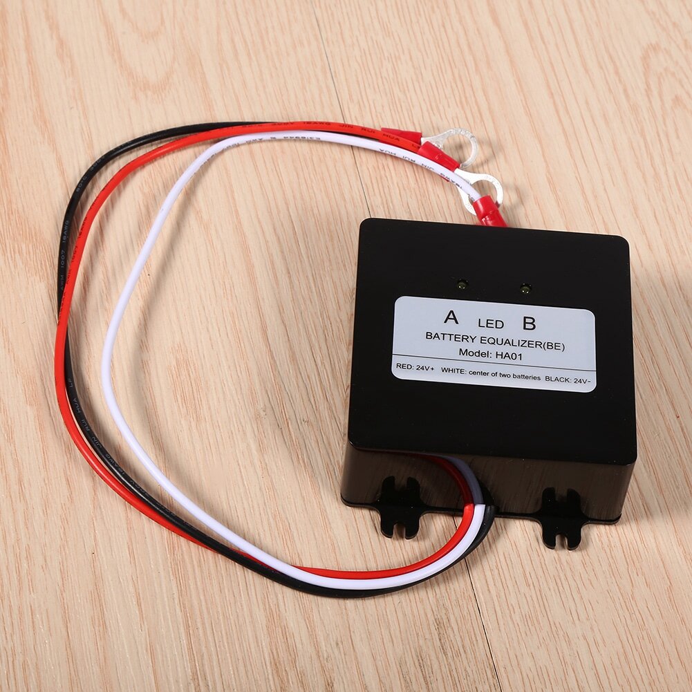 1 шт. Балансир батарей солнечной системы HA01 для свинцово-кислотных аккумуляторов, заряжатель, черный, напряжение 2*12В, ток компенсации 0-5А, отключение при низком напряжении 10В, размер 70*70*27мм, вес 180г