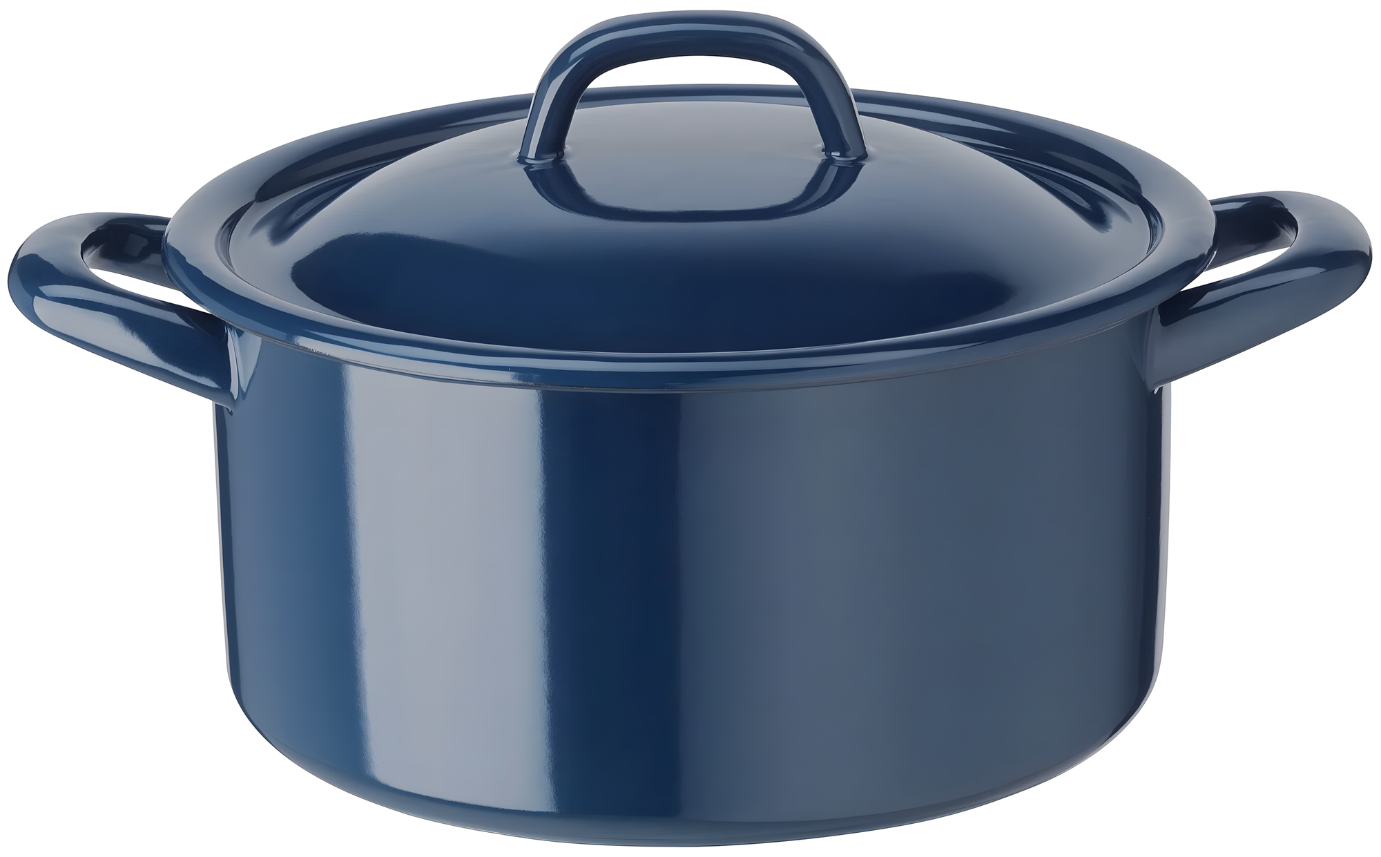 Кастрюля IKEA "вардаген", сталь, эмаль, синяя, 21см, 3л, для индукции