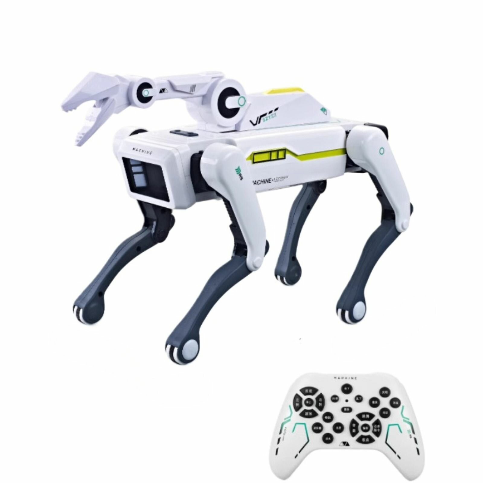Собака робот программируемая с захватом на пульте управления, интерактивная игрушка с голосом, умный робот питомец для детей, развивающий подарок мальчику