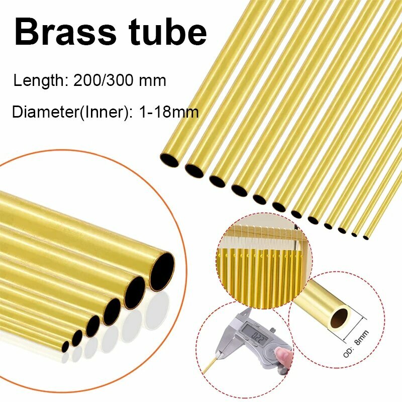 Латунная трубка 1/1.5/2/3/4/5/6/7/8/9/14/18 мм 200/300/500 мм 3x2x300mm