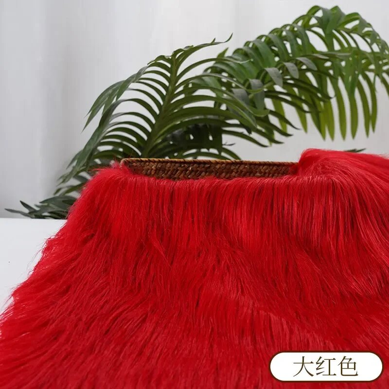 Красный искусственный мех 45x25 см, Color: 21