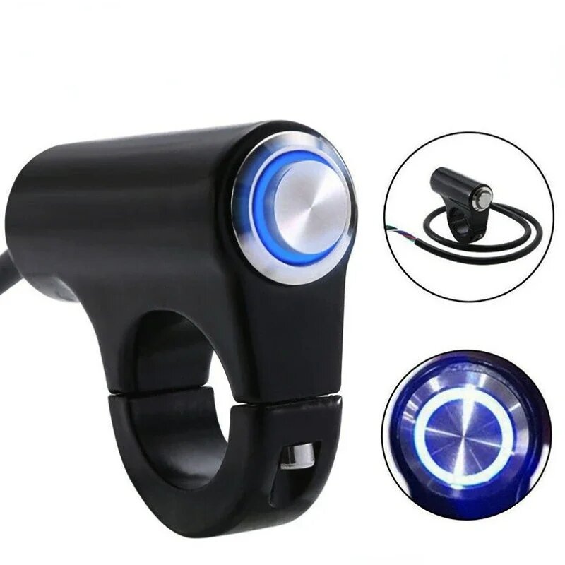 22 мм 7/8 'алюминиевый сплав мотоциклетный руль переключатель фар водонепроницаемый blue