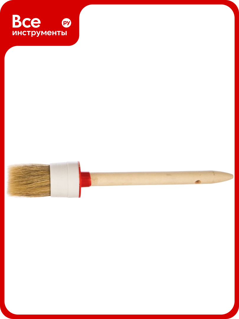Круглая кисть MTX №10, (40 мм), натуральная щетина, деревянная ручка// 82080