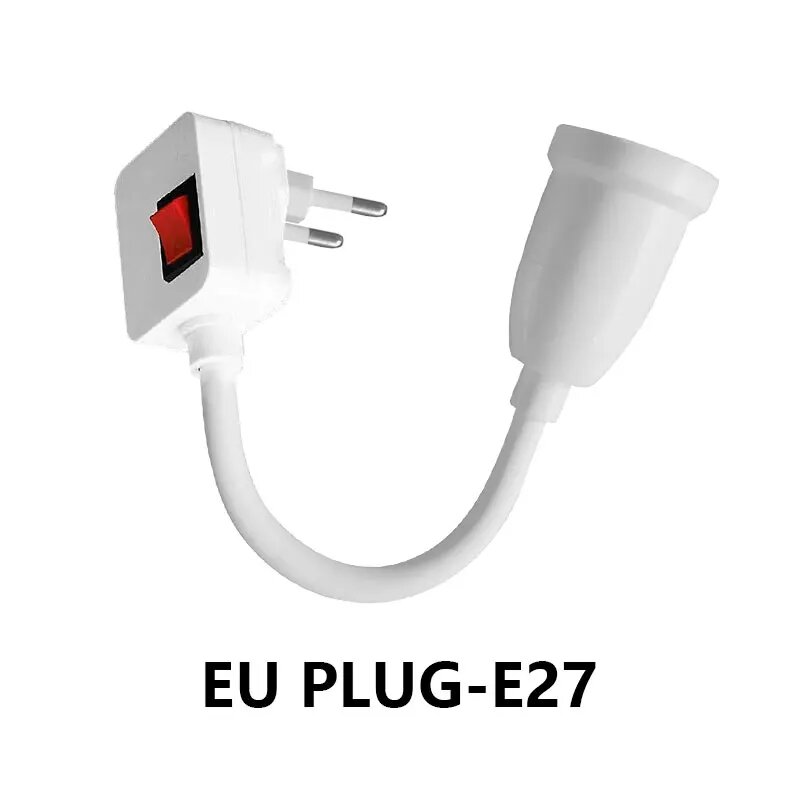 Гибкий патрон для лампы E27 с выключателем 10 pcs