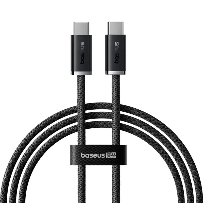 Кабель Baseus USB-C На USB-C 100 Вт Для Быстрой Зарядки iPhone 16/15, MacBook, iPad, Samsung 2m, Black