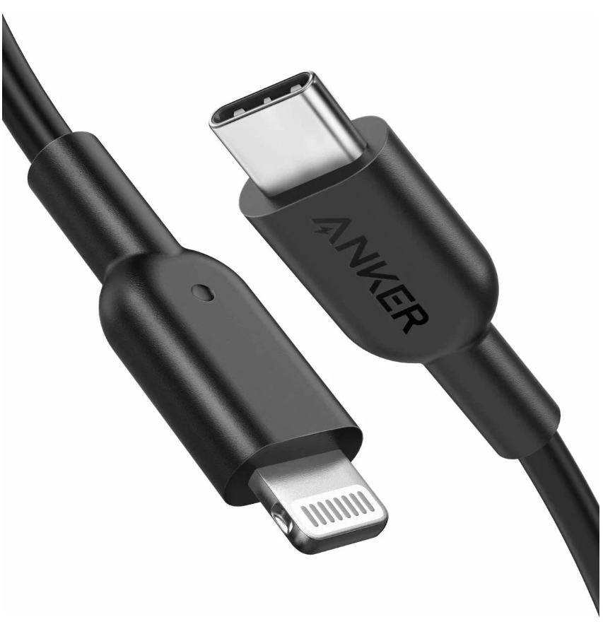 Кабель Anker PowerLine II USB-C to Lightning Cable MFi 0.9m Black (A8632612)