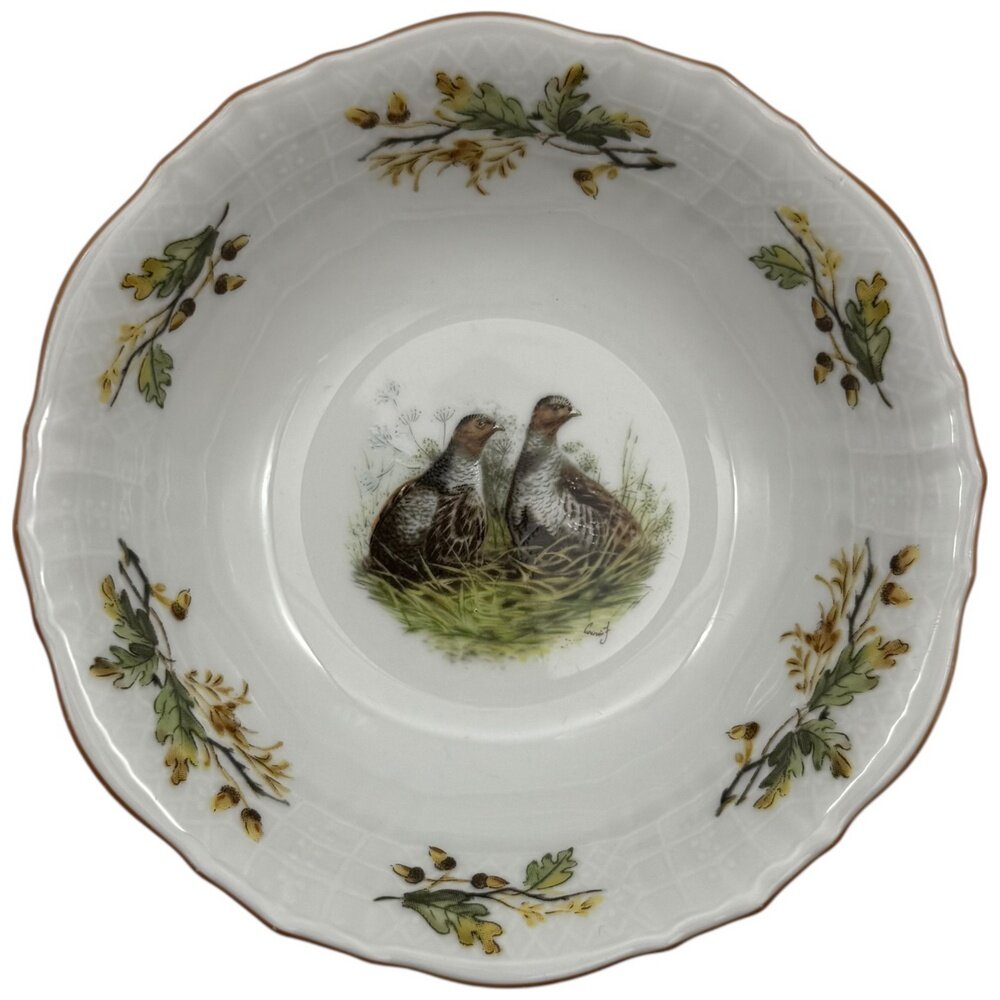 Миска "Куропатки", 13 см, худ. Чисар Йозеф, 1954-1990 гг, Seltmann Weiden, Германия