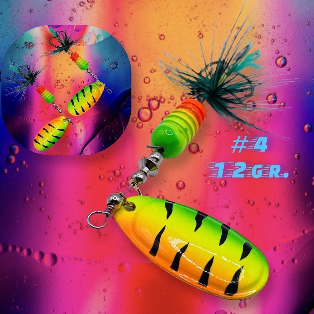Блесна вертушка с мушкой для рыбалки Pontoon №4. 12гр