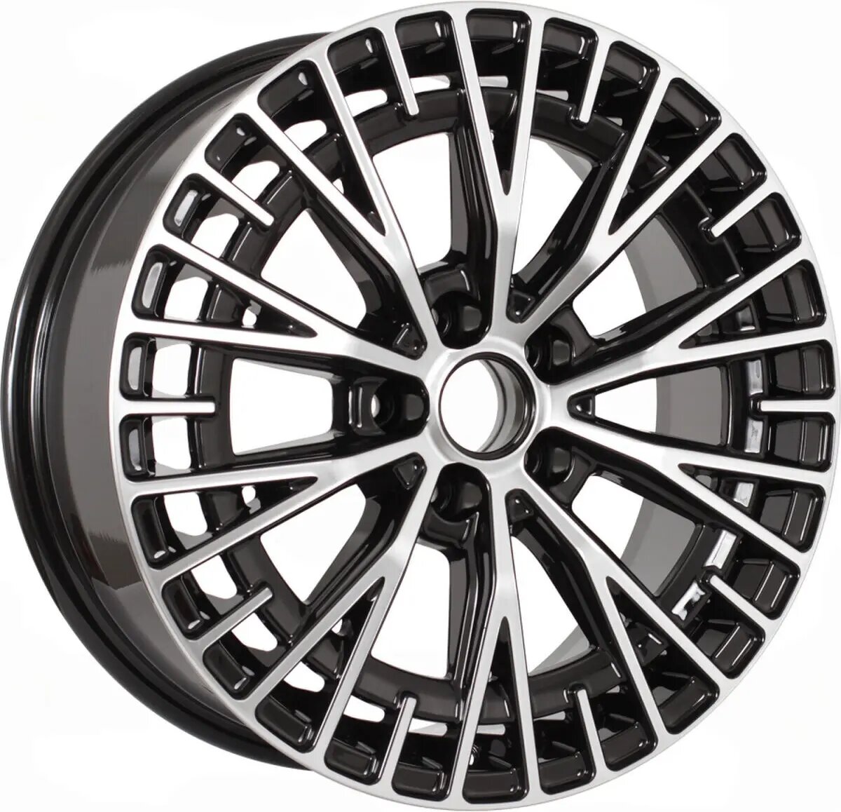 Колесный диск KDW KD1730 7x17 5*114.3 ET37 D66.6 Black Front Polished