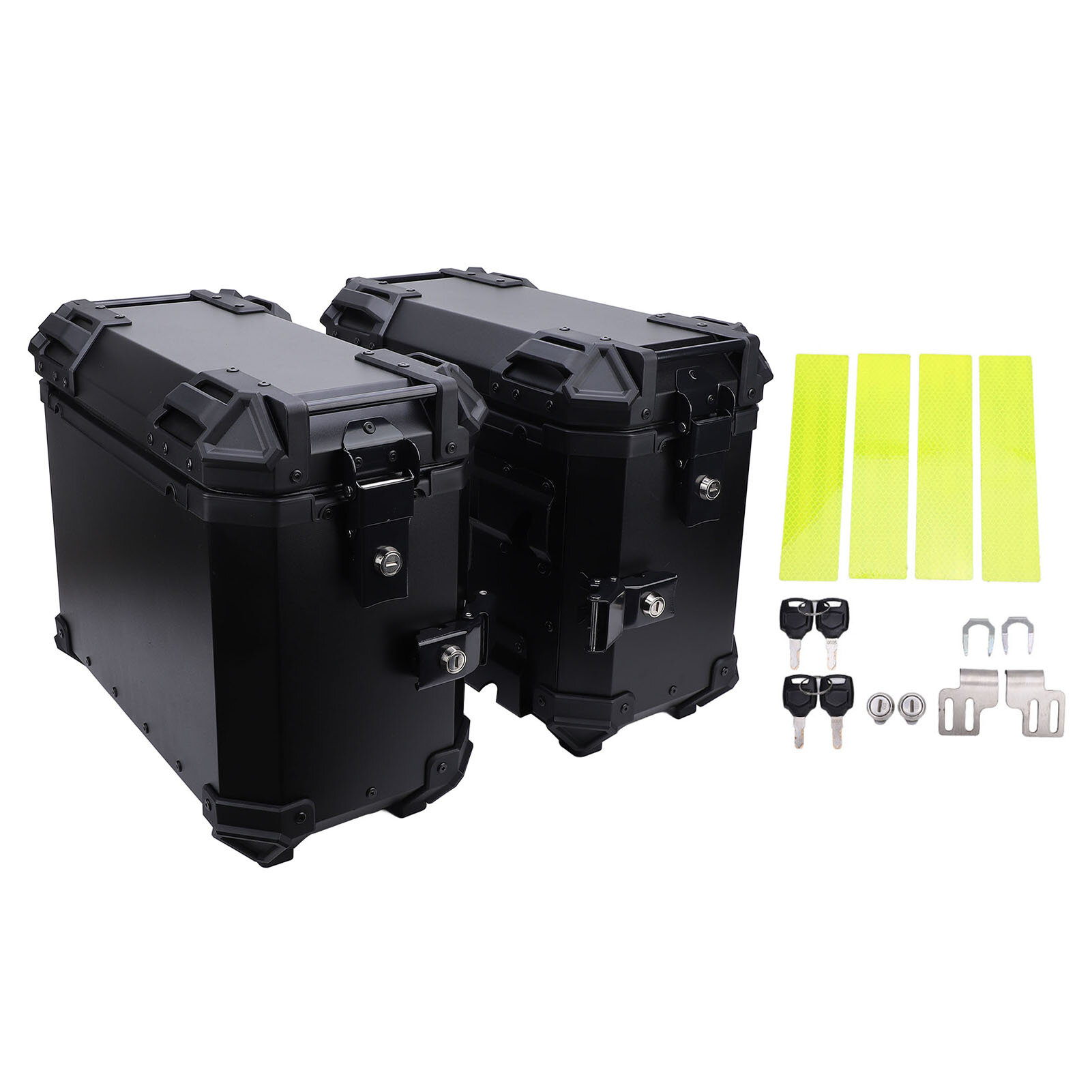 Боковой кофр 35л для мотоцикла, алюминий, с замком и ручкой