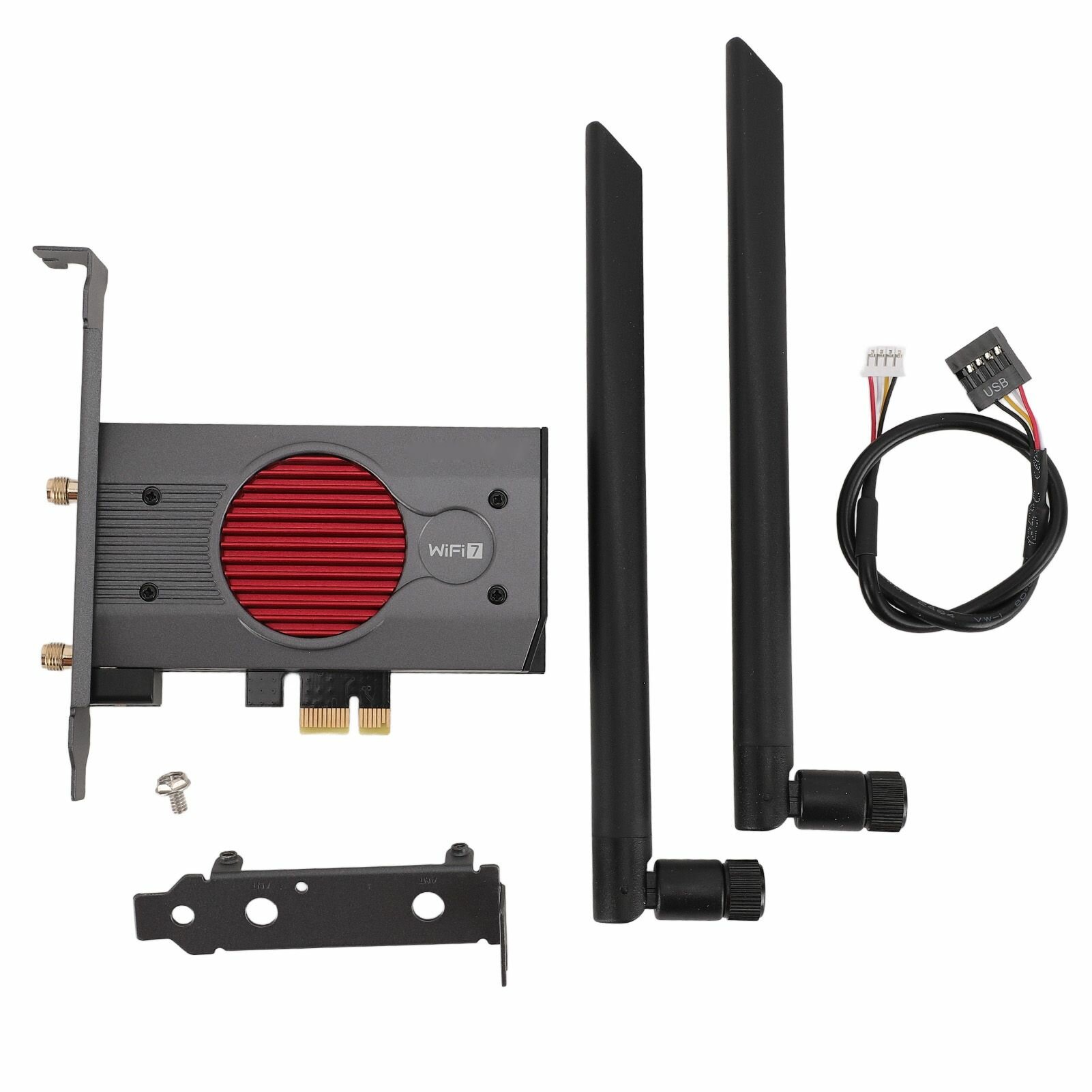 Беспроводная карта Wi-Fi 7 PCIe, BE200, 8774 Мбит/с, 2 антенны, для Linux