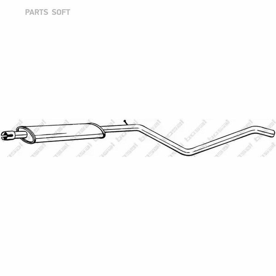 Глушитель центральный от официального дистрибьютора, BOSAL, артикул 285455