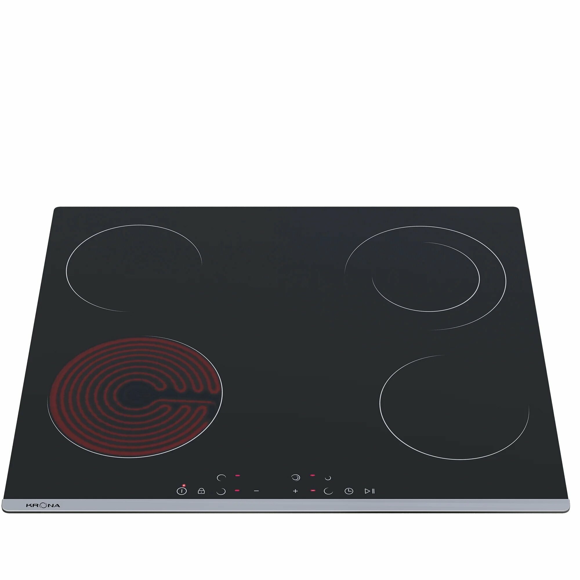 Варочная поверхность Krona Luna черный/нержавеющая сталь