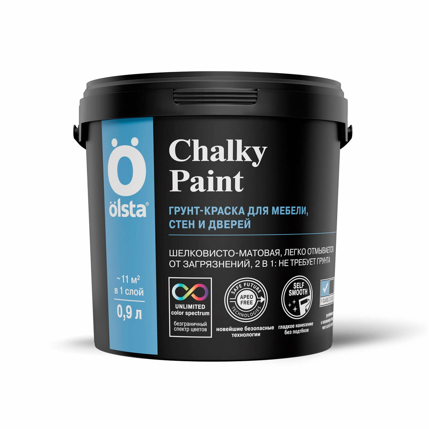Краска для мебели Olsta Chalky Paint (0,45л) белая