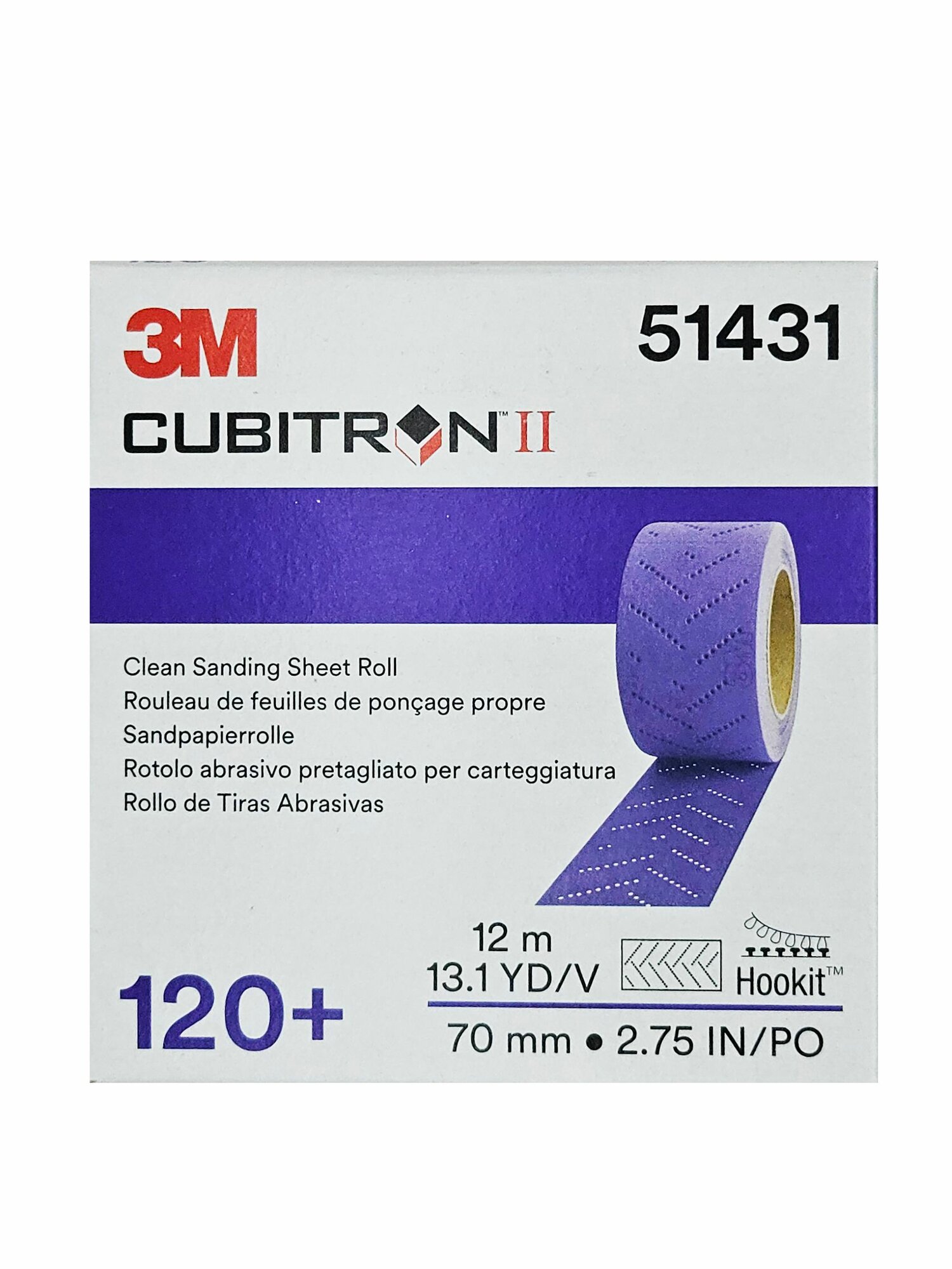 Полоса P120 шлифовальная абразивная 3M Cubitron II 737U 70мм. в рулоне 12м.