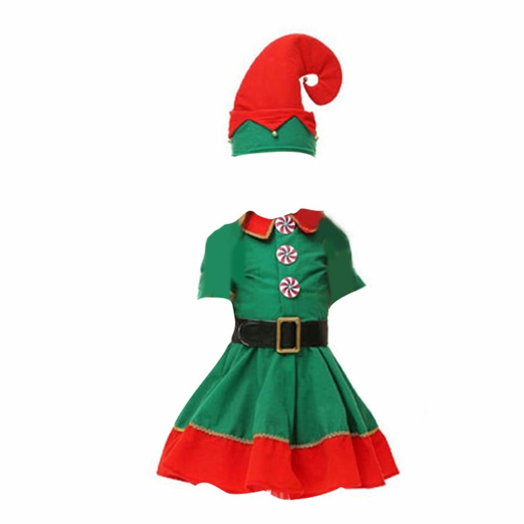 Детская рождественская одежда Elf Christmas clothes-90-Женская