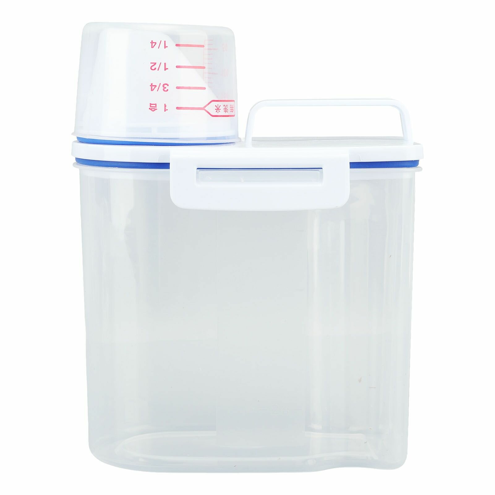 Современный контейнер для хранения риса и круп с герметичной крышкой и мерным стаканом