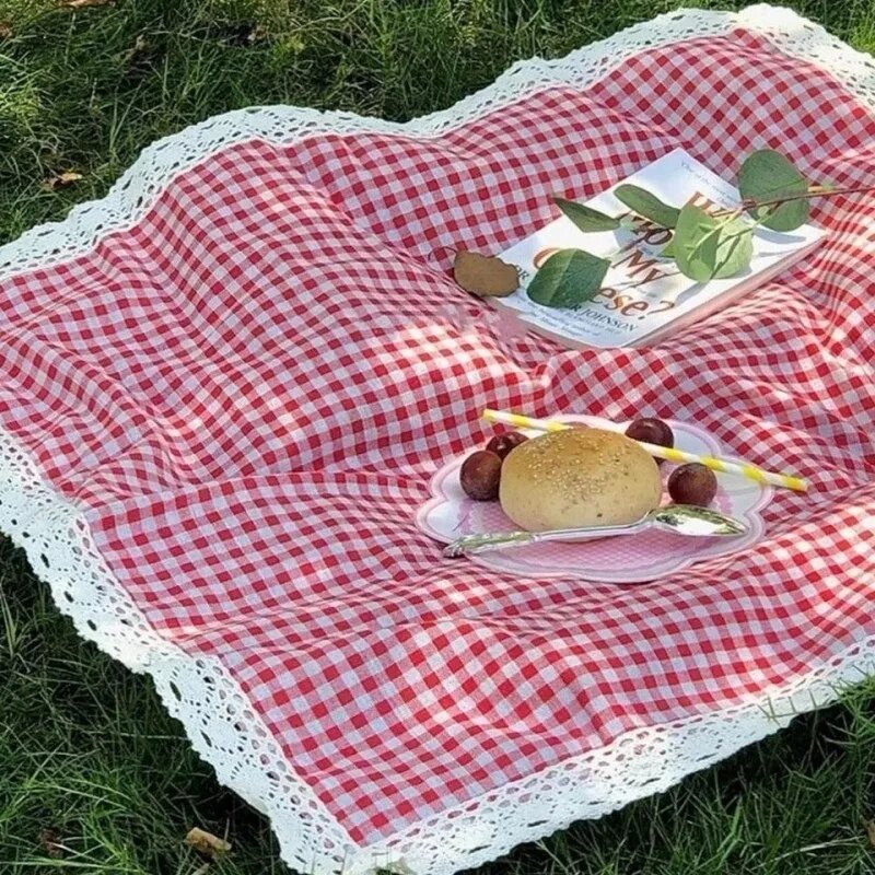 Extra Large Waterproof Picnic Blanket SandFree Mat Camping Tablecloth Beach Mat Outdoor, Красный, 150X150cm