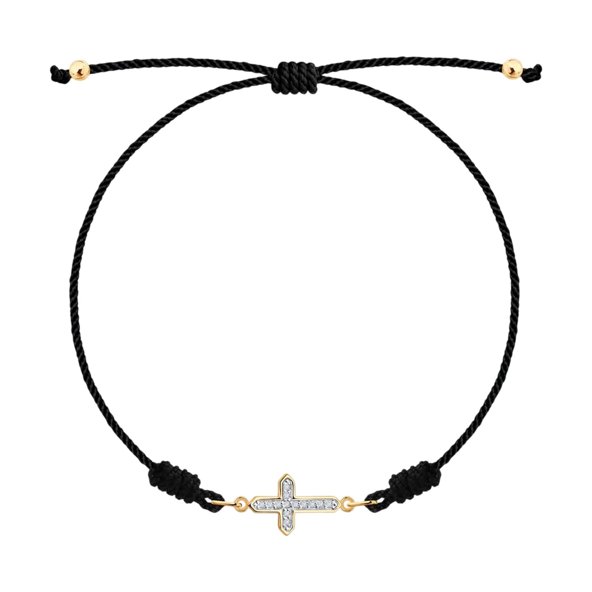 Крестик, красное золото, 585 проба, бриллиант