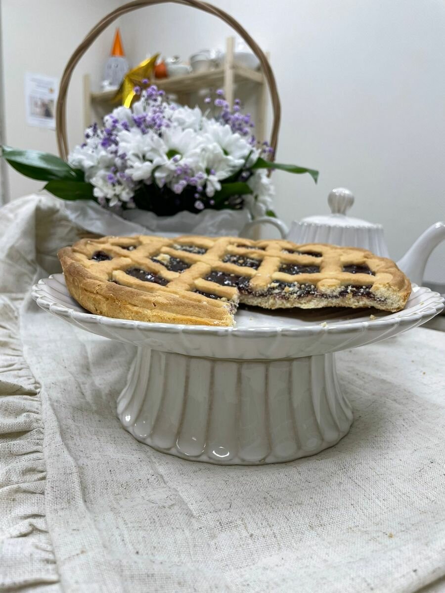 Блюдо на ножке цветок Хризантема