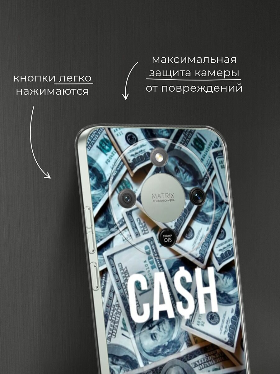 Силиконовый чехол на Honor X9d / Хонор X9d с принтом Cash — фото 1