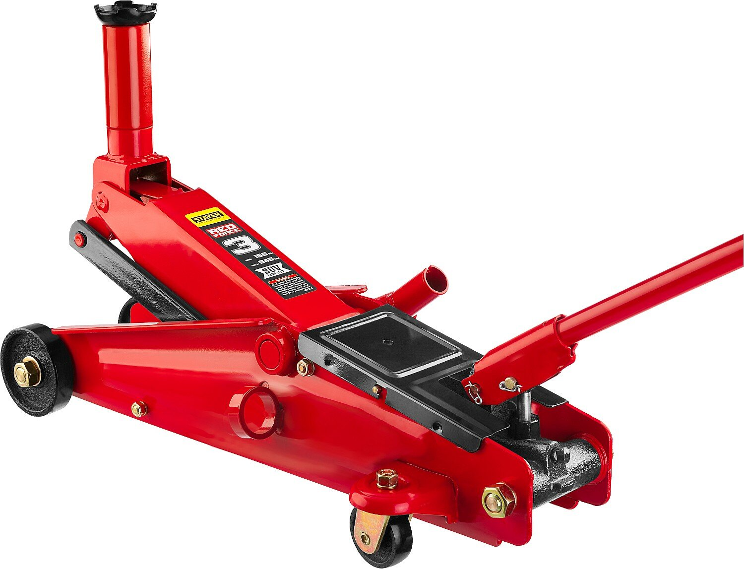 STAYER R-55 RED FORCE, 3 т, 155 - 545 мм, подкатной домкрат с высоким подъемом, Professional (43157-3) 43157-3