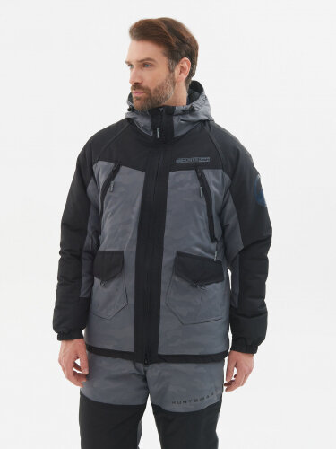 Костюм зимний Huntsman Горка-Люкс ткань Breathable Camo цвет Серый размер 60-62/182-188