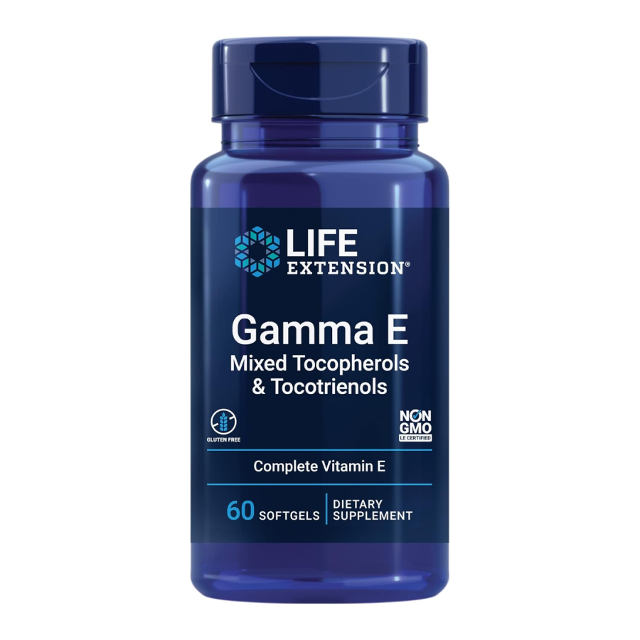 Витамин E, Life Extension, Gamma E Mixed Tocopherols & Tocotrienols, для нервной системы , 60 мягких капсул