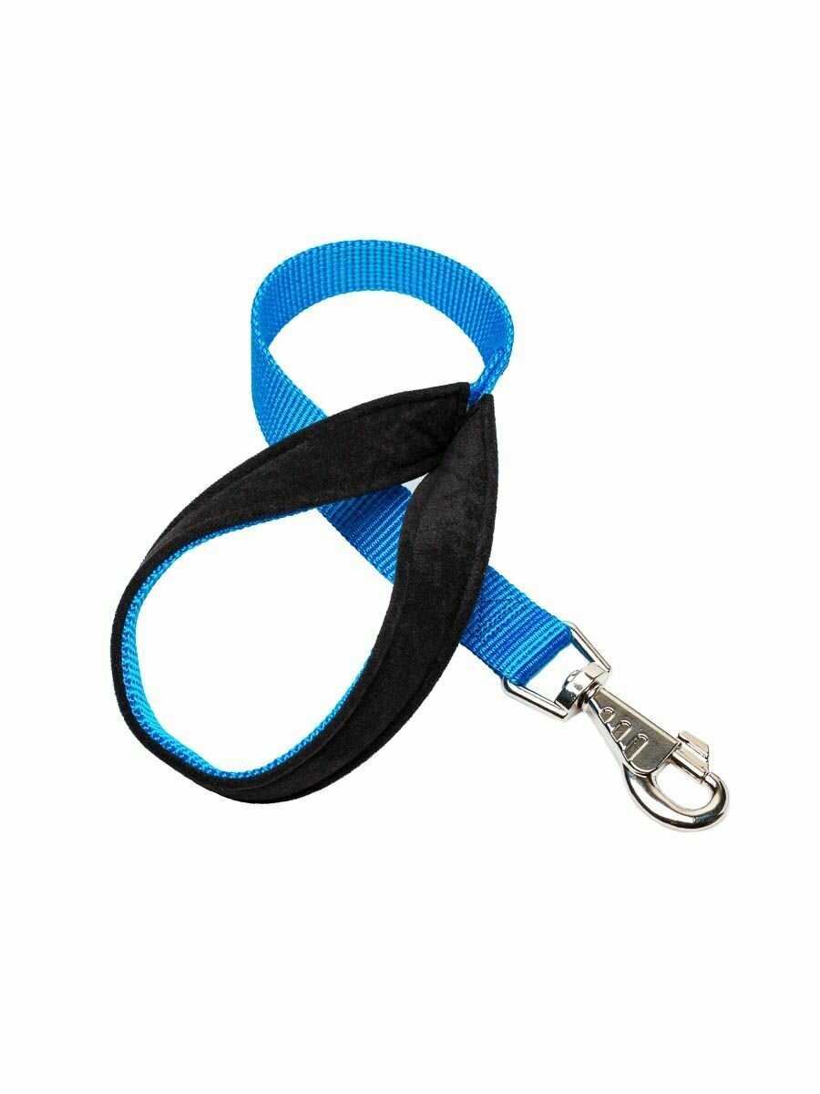 Поводок для собак средних пород короткий (водилка) 55см, синий