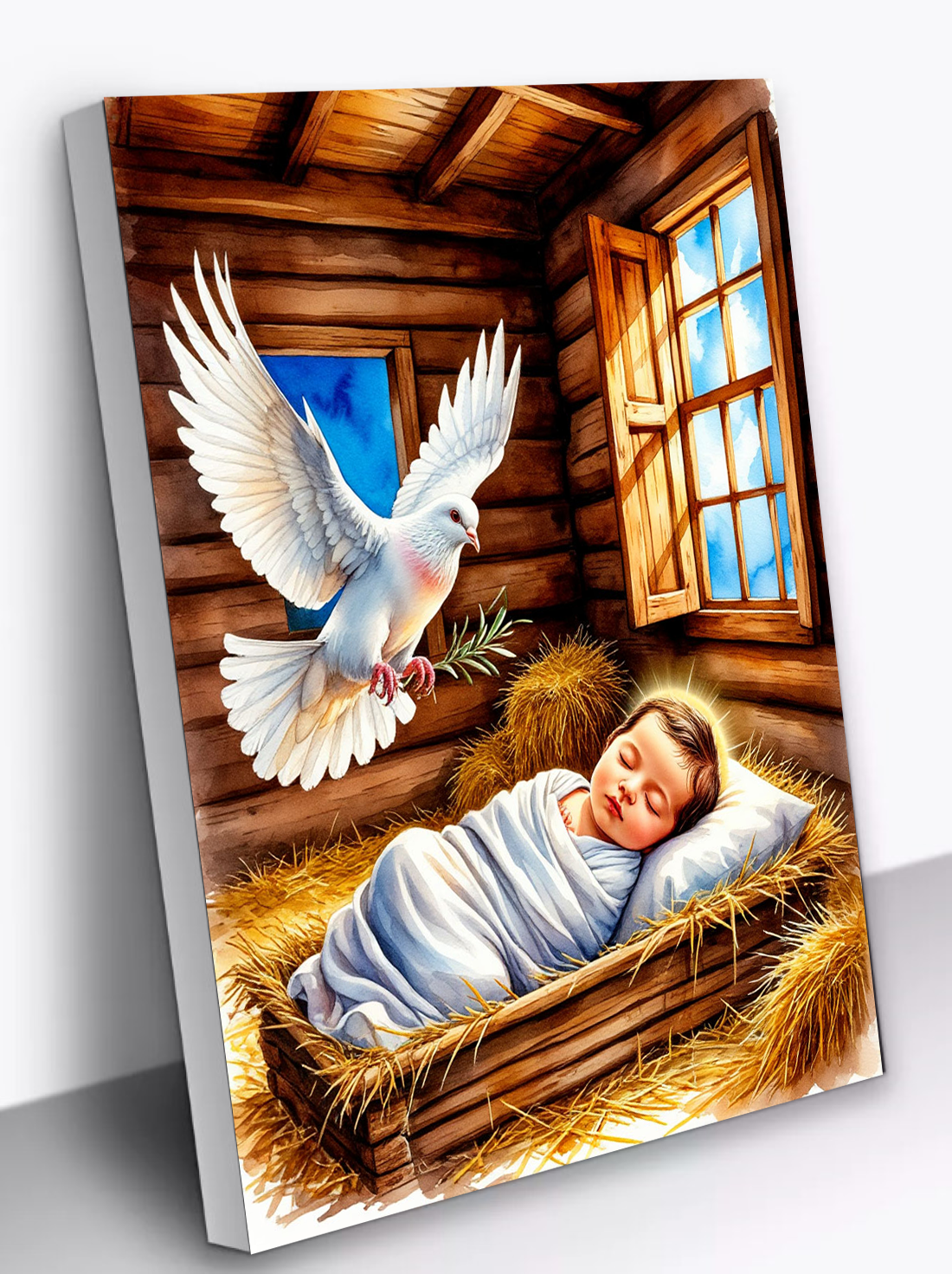 Картина по номерам "Новорожденный Иисус" 40х50 см, хлопковый холст на подрамнике, акрил, Hobby Home