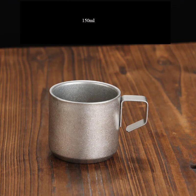 Кофейная чашка ZJMZYM из нержавеющей стали, 150ml Retro style, 150-280ml