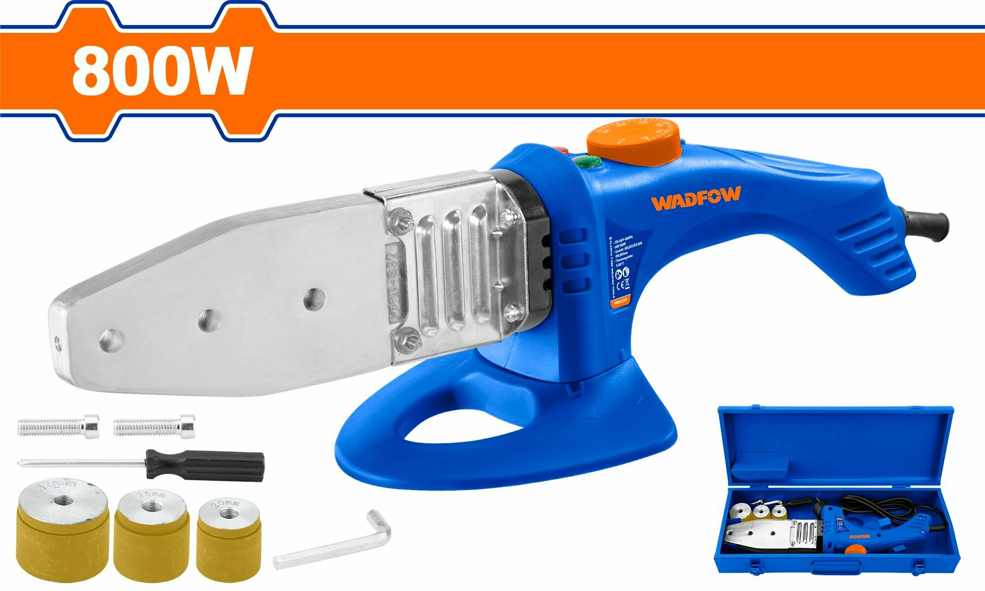 Аппарат для сварки пластиковых труб WWM1L15 800Вт (20,25,32мм) "WADFOW"