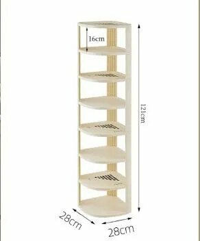 Ижмебель Полка Напольная Угловая, 28х28х121 см, 7 шт.
