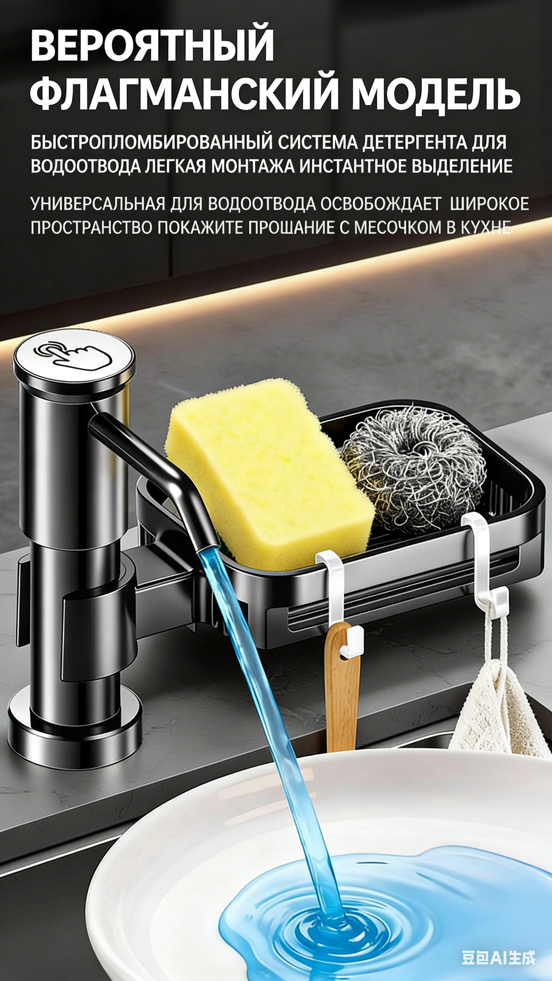 Увеличьте и увеличьте пространство алюминиевой кухонной раковины с дозатором мыла