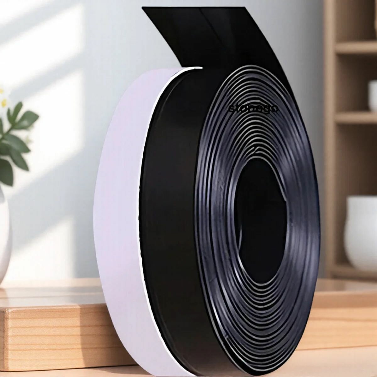 Самоклеящаяся уплотнительная лента для герметизации швов окон, дверей, ванной комнаты и кухни, 100 см х 1 рулон