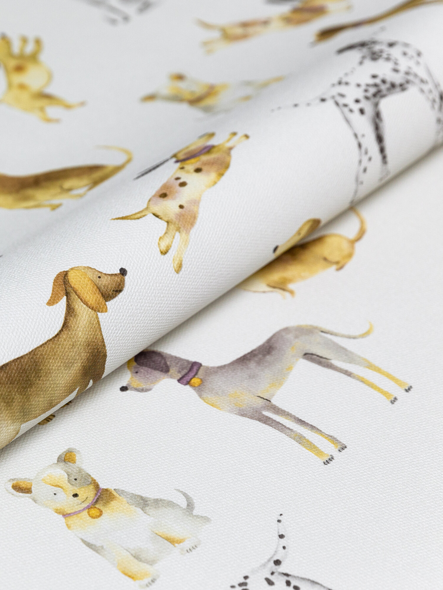 Обои виниловые на флизелине метровые 1.06 KERAMA MARAZZI, Уик-Энд, мотив, серый собачки, KM7813