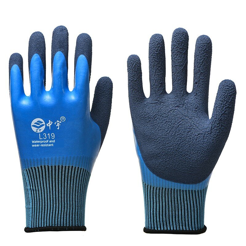 Резиновые перчатки, средства индивидуальной защиты, водонепроницаемые, полностью покрытые, нескользящие, износостойкие,