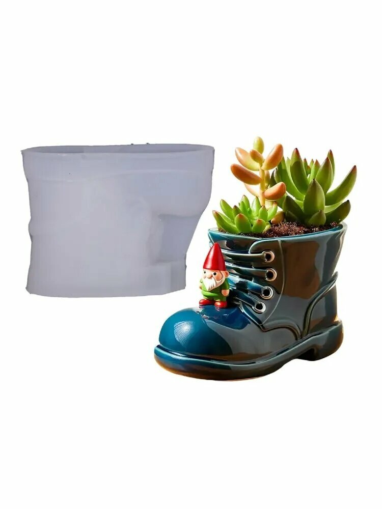 Кашпо, 1 шт, цвет белый