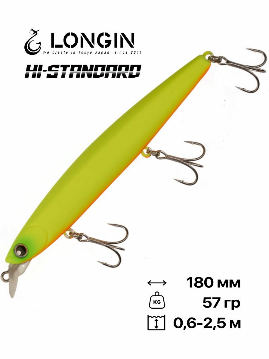 Воблер Longin Hi-Standard 180F, 180 мм, 57 гр, #065