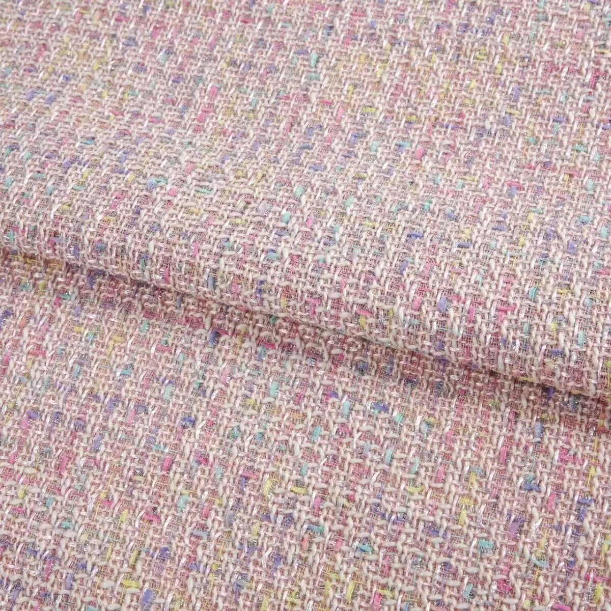 Твидовая ткань розового цвета Taro pink, 1,5 м