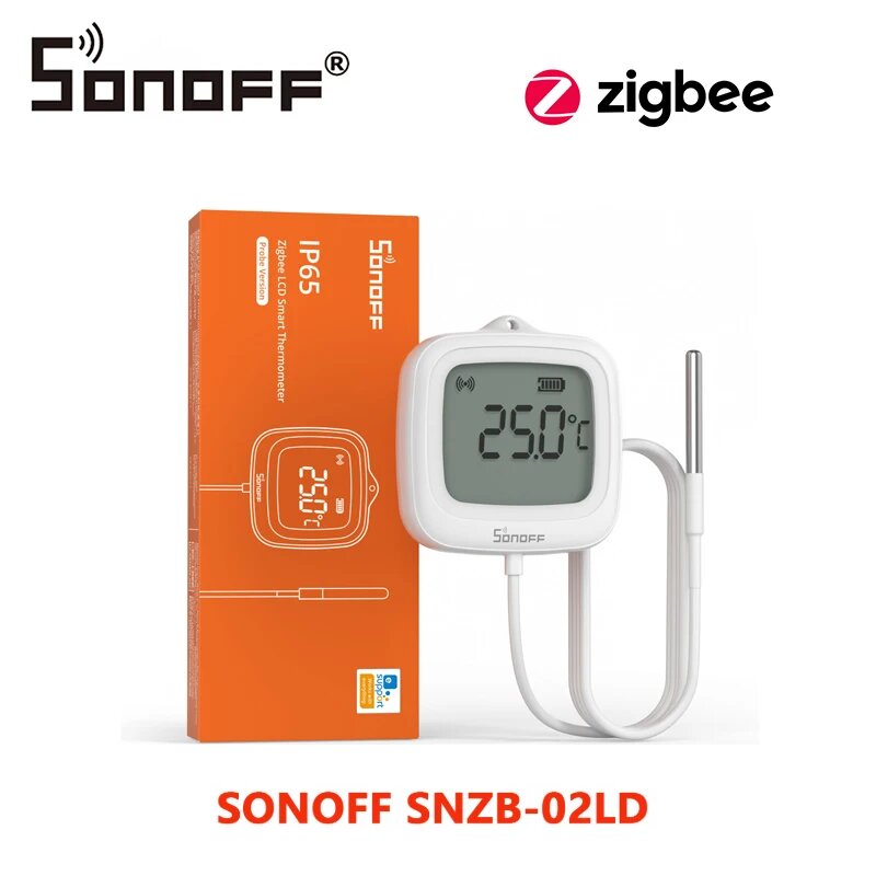 SONOFF SNZB-02LD Zigbee термометр с зондом, IP65, 1шт