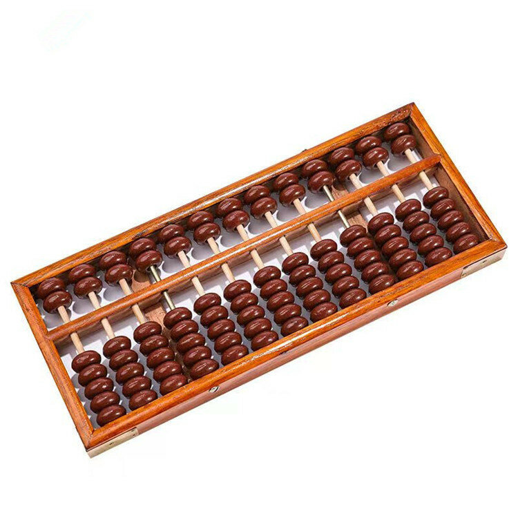 Детская абакус для учеников начальной школы, 13 цифр, из массива дерева, семь бусин, абакус для устного счета, старинная образовательная игрушка