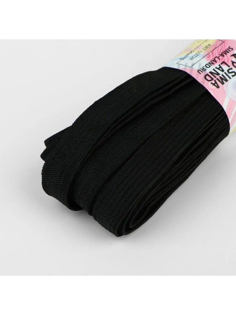 Универсальная вязаная резинка 10 мм, черная