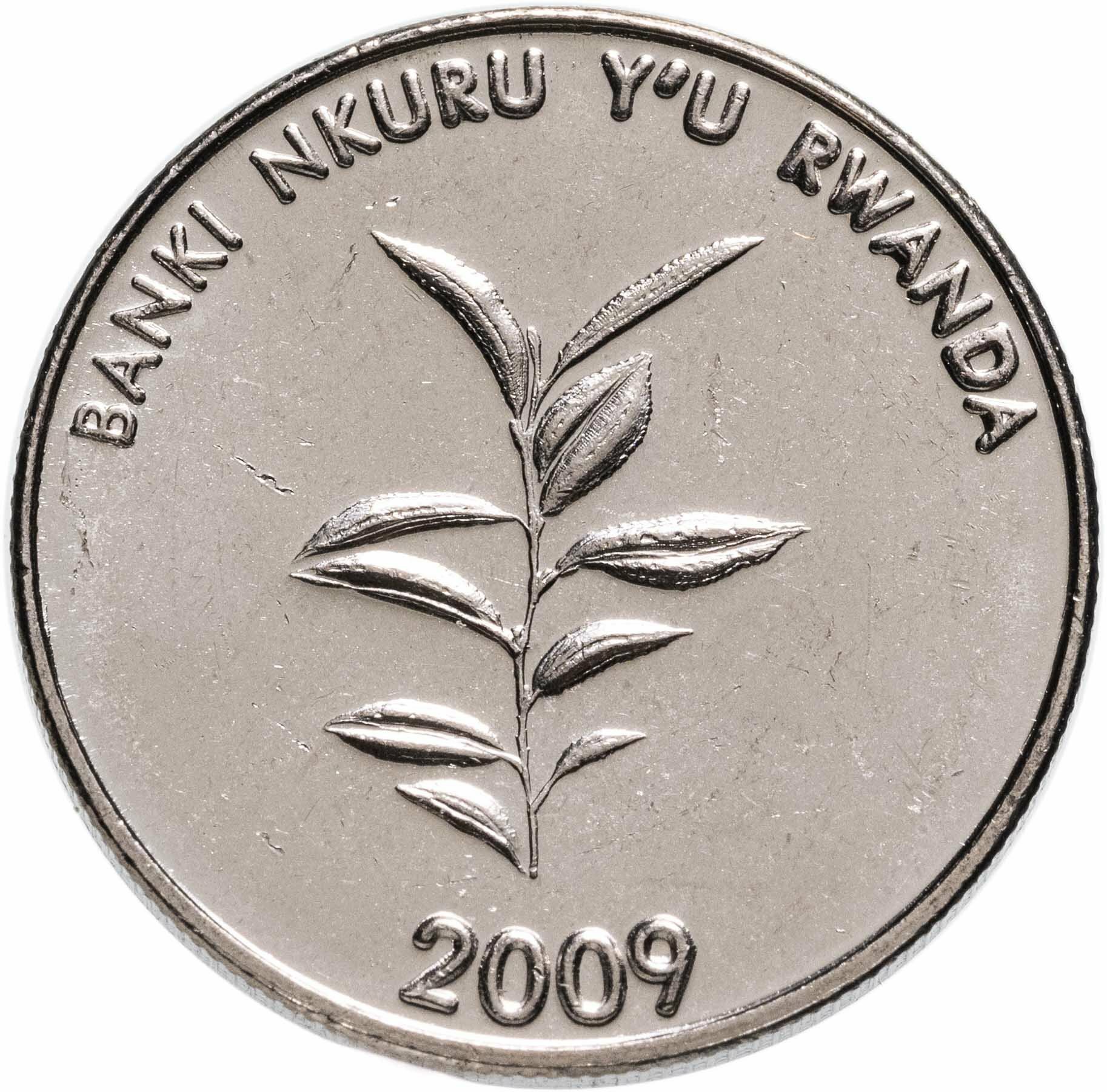 Руанда 20 франков francs 2009, Сталь, в сохранности AU-UNC